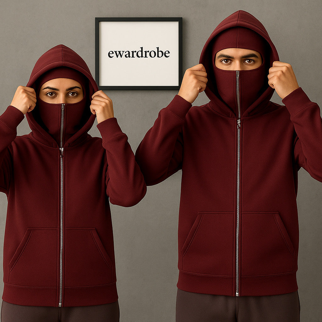 NINJA MAROON HOODIE – Ewardrobe